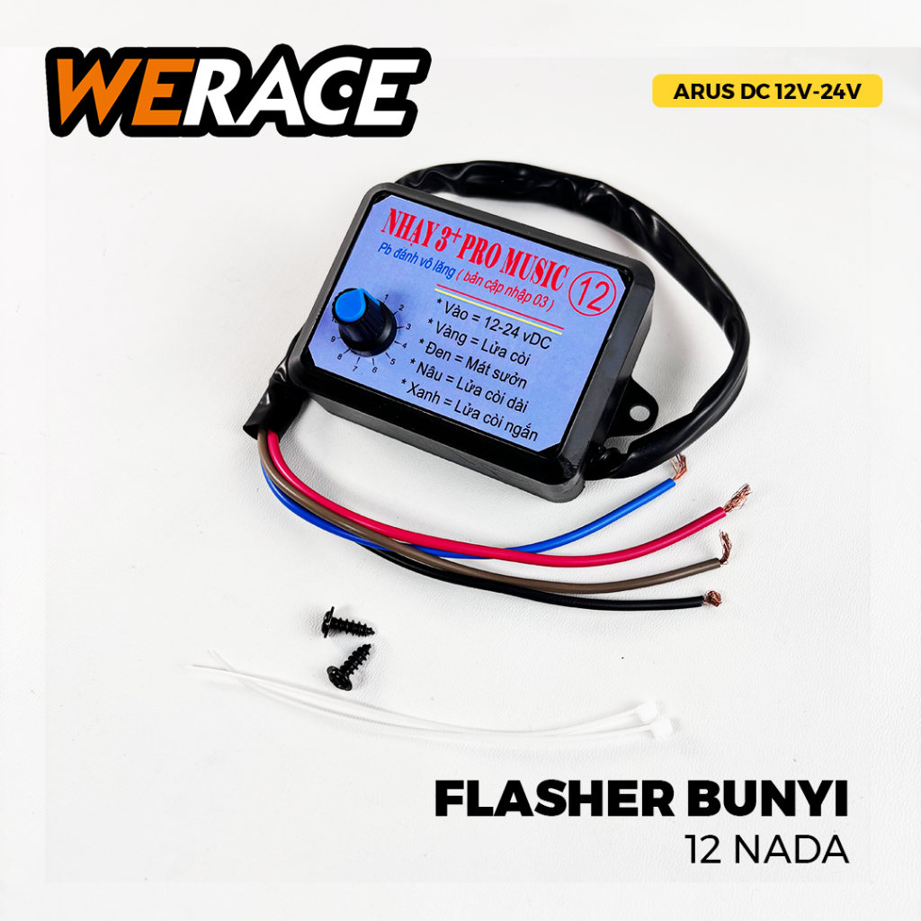 Jual WERACE Flasher Bunyi 12 Nada Relay Modul Klakson Suara Putus ...