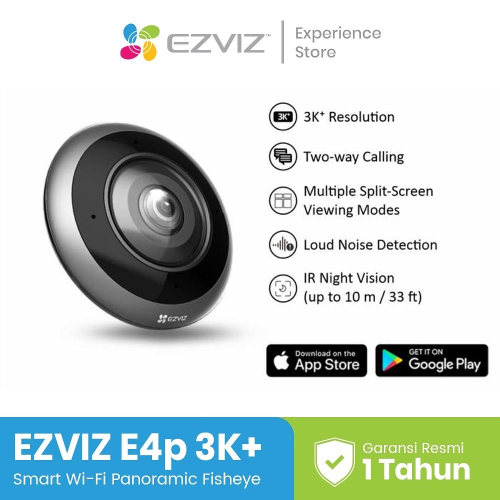 Jual Ezviz E4P 6MP 3K+ Kamera CCTV WiFi Indoor Panoramic Fisheye Smart Camera | Shopee Indonesia