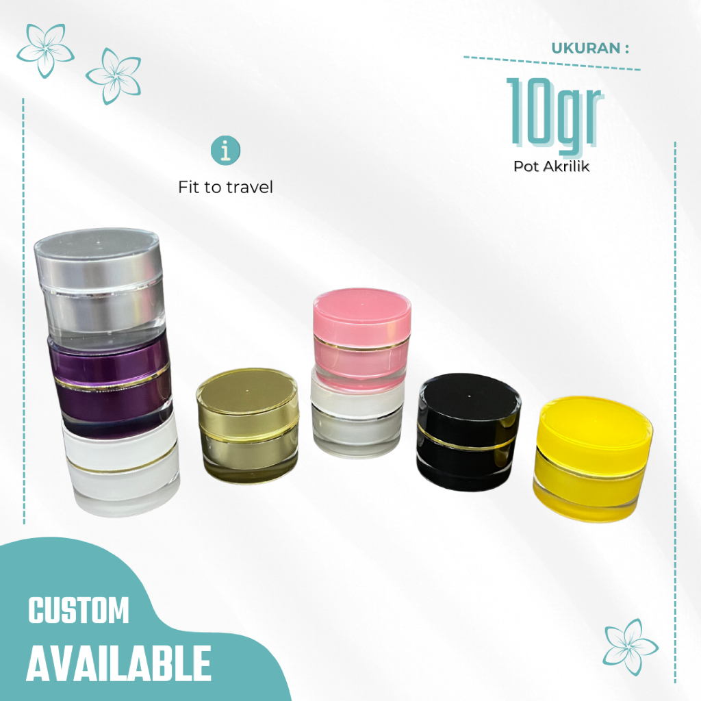 Jual POT AKRILIK CREAM KRIM PS 10GR | PEARL WHITE | YELLOW | PURPPLE ...