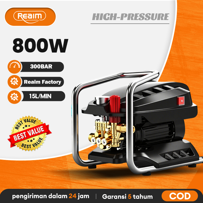 Jual Reaim Jet Cleaner 800W 300Bar High Pressure CleanerAlat steam cuci ...