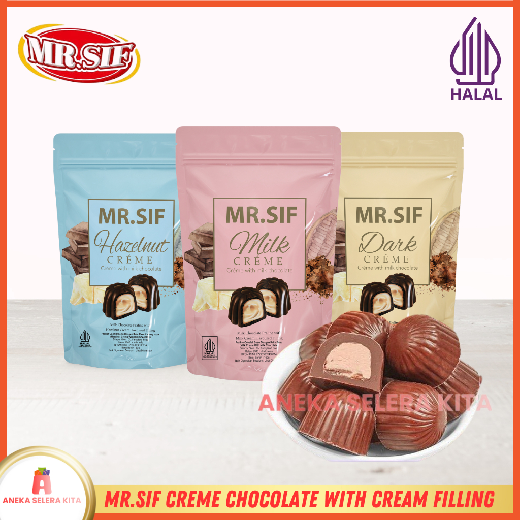 Jual MR.SIF Dark & Halzenut Creme With Milk Chocolate - Halal 80g ...