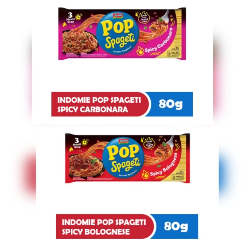 Jual Indomie Pop spageti spicy Carbonara / Spicy Bolognese 84gr ...