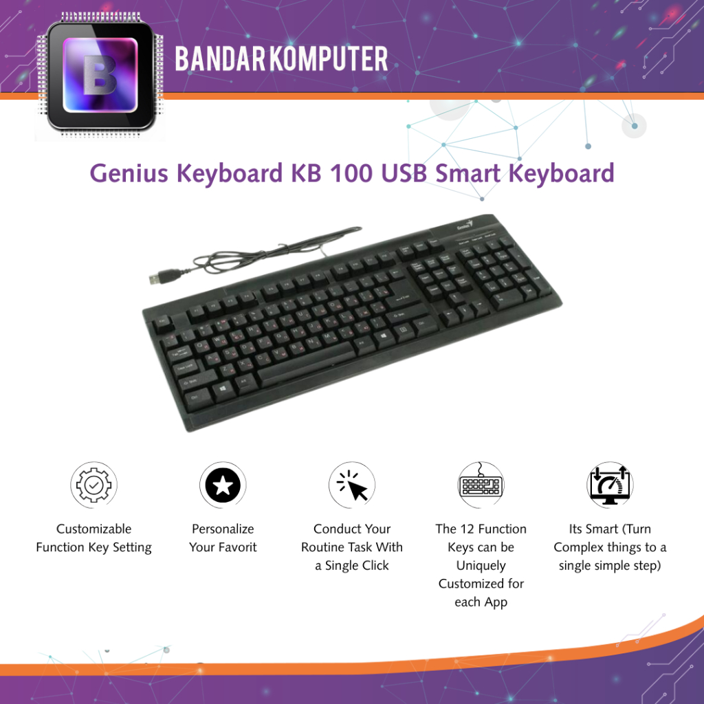Jual Genius Keyboard KB-100 USB KEYBOARD GENIUS | Shopee Indonesia