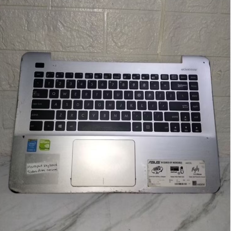 Jual keyboard mousepad kesing atas body sepaket laptop asus A455L X455L ...
