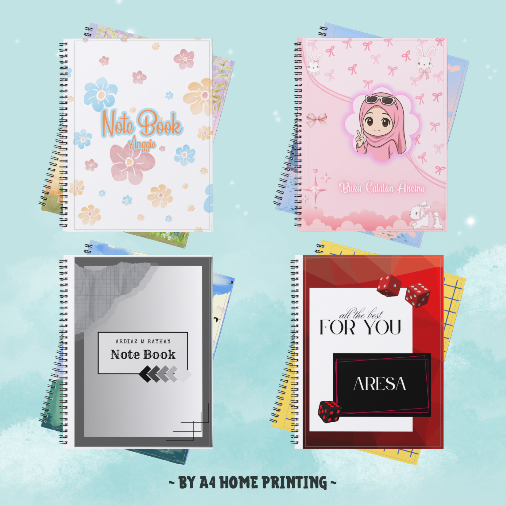 Jual Notebook Custom A5 - Buku Catatan Aesthetic Bisa Custom Desain ...