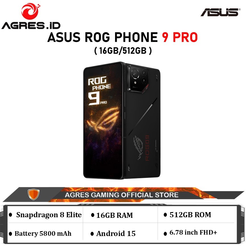 Jual ASUS ROG PHONE 9 PRO 16GB/512GB GARANSI RESMI ASUS | Shopee Indonesia
