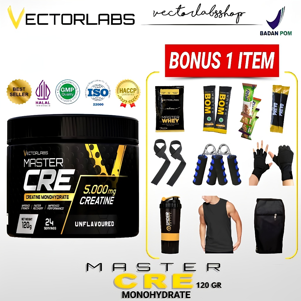 Jual Vectorlabs Master Cre Creatine 24 Serving Creatine Monohydrate ...