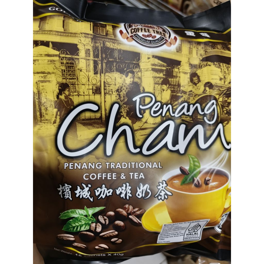 Jual Coffee Tree Penang Cham Penang Traditional Coffee & Tea 15 sachet ...
