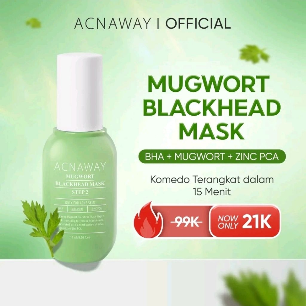 Jual ACNAWAY Mugwort Blackhead Treatment Kit - Mugwort Pore Serum ...
