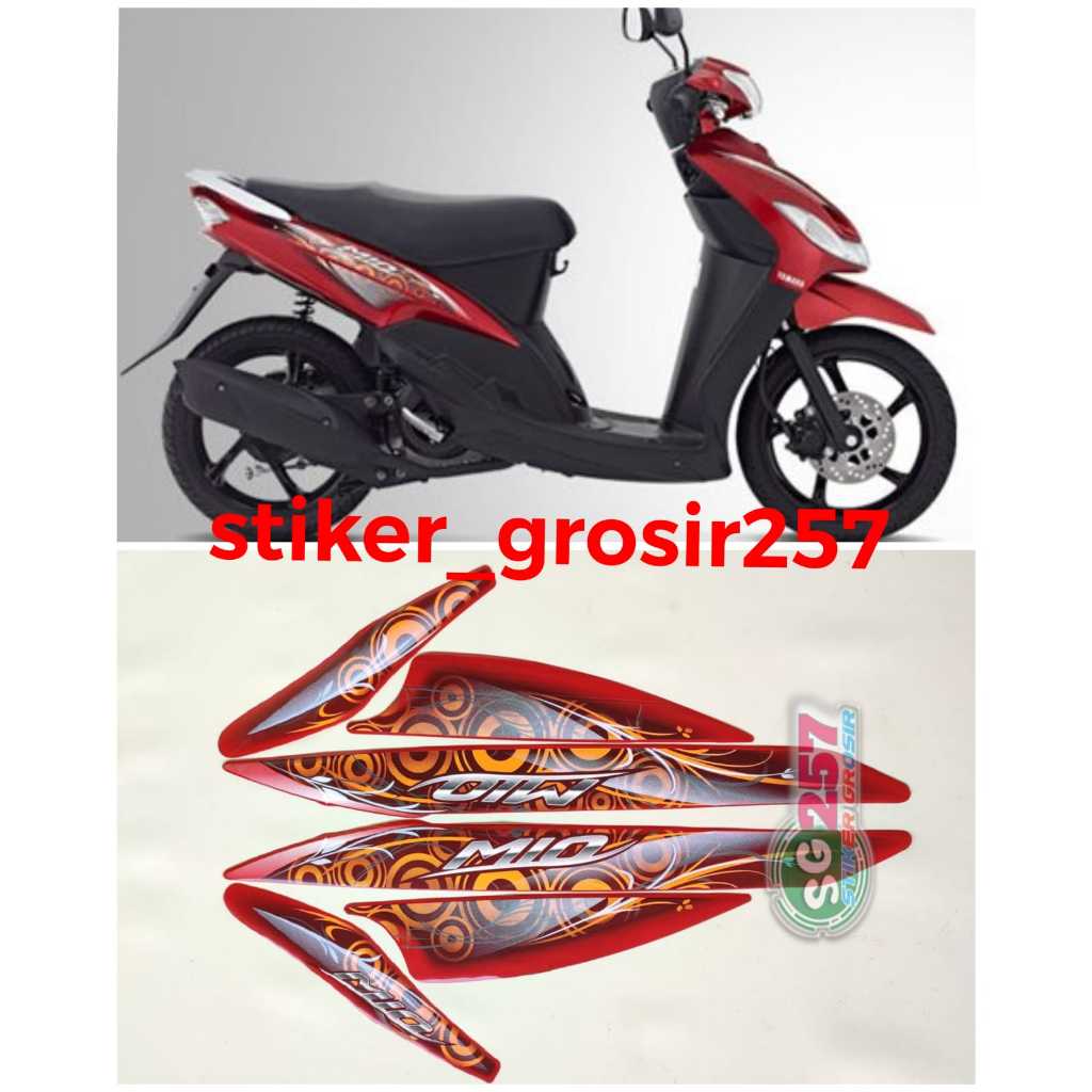 Jual STIKER STRIPING LIS BODY MOTOR YAMAHA MIO SPORTY SMILE 2011 2012 ...