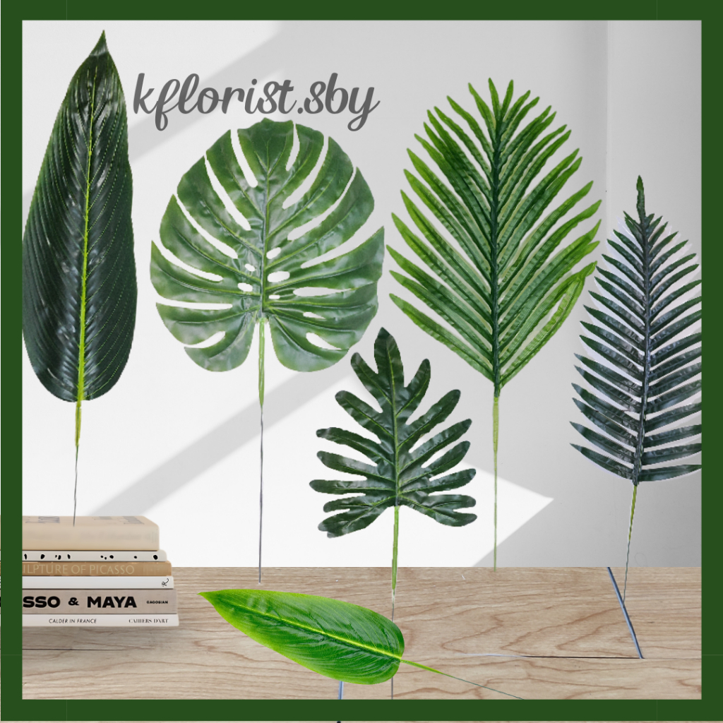 Jual DAUN MONSTERA BESAR PISANG PALEM LATEX PILLOW LEATHER JARI-JARI ...