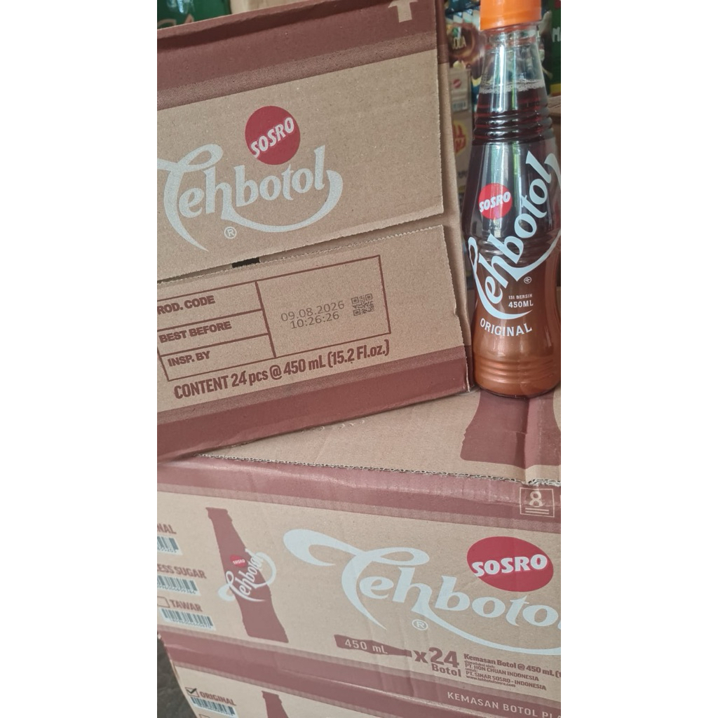 Jual Teh Botol Sosro 450ml x 24 botol | Shopee Indonesia