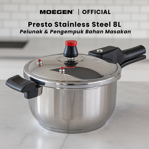 Jual MOEGEN Presto Stainless Steel 8 Liter 8L Pressure Cooker Pelunak ...
