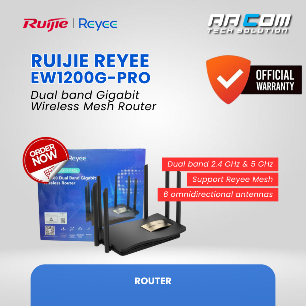 Jual RUIJIE REYEE RG-EW1200G PRO 1300M DUAL-BAND GIGABIT WIRELESS ...