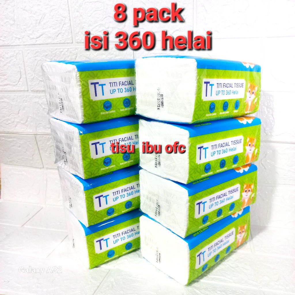 Jual (paket 8 pack) TITI Facial Tissue isi 360 Helai, Tisu Hemat Titi ...