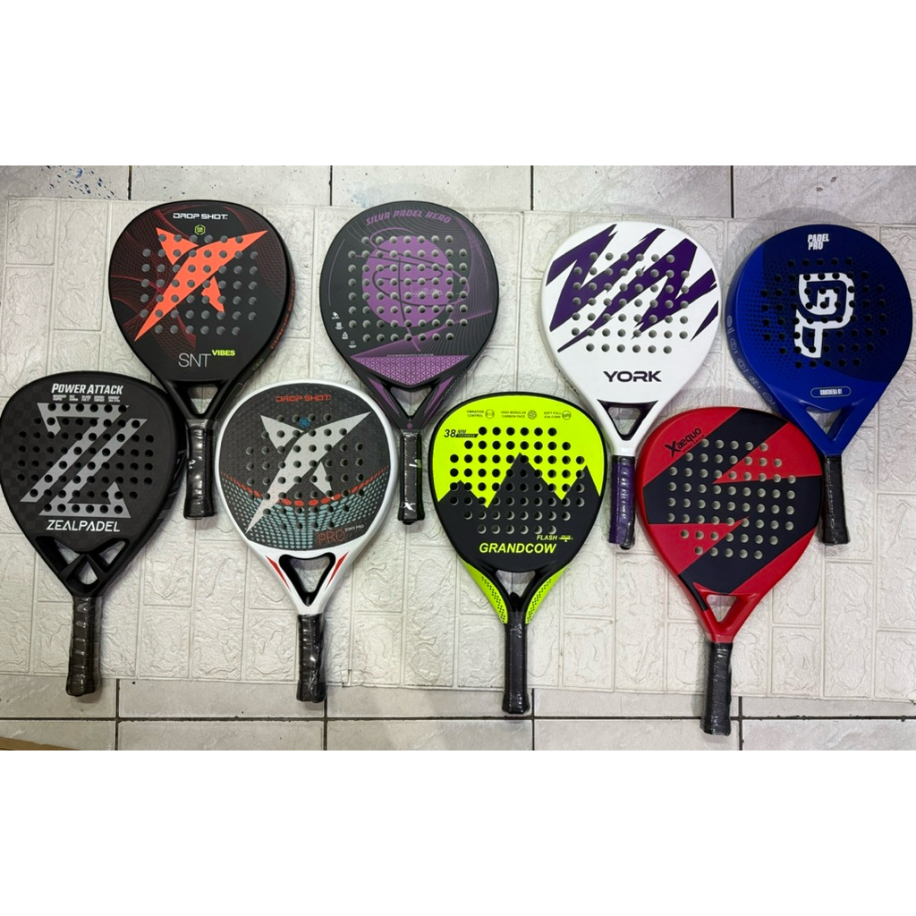 Jual RAKET PADEL / PADEL RACKET TENIS PADLE GRANDCOW & FEARLESS CARBON ...