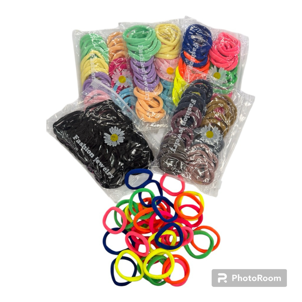 Jual 1Pack Kunciran Rambut Warna Warni Polos Isi 36 dalam Pouch | Ikat ...