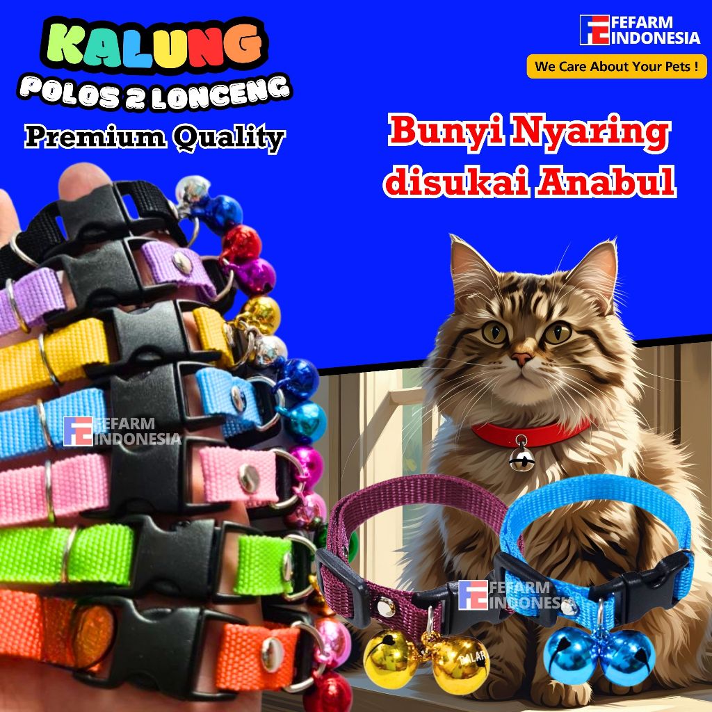 Jual Kalung Kucing Polos Cats Lonceng 2 14mm Bahan Tebal Dan Lembut ...