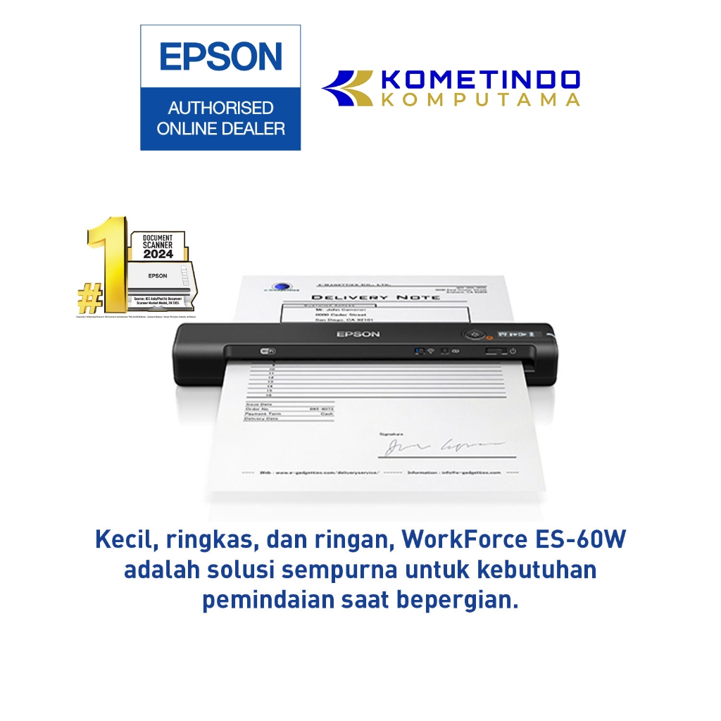 Jual Epson - ES60W (4.0sec / 5.5sec) - Epson WorkForce ES-60W Wi-Fi ...