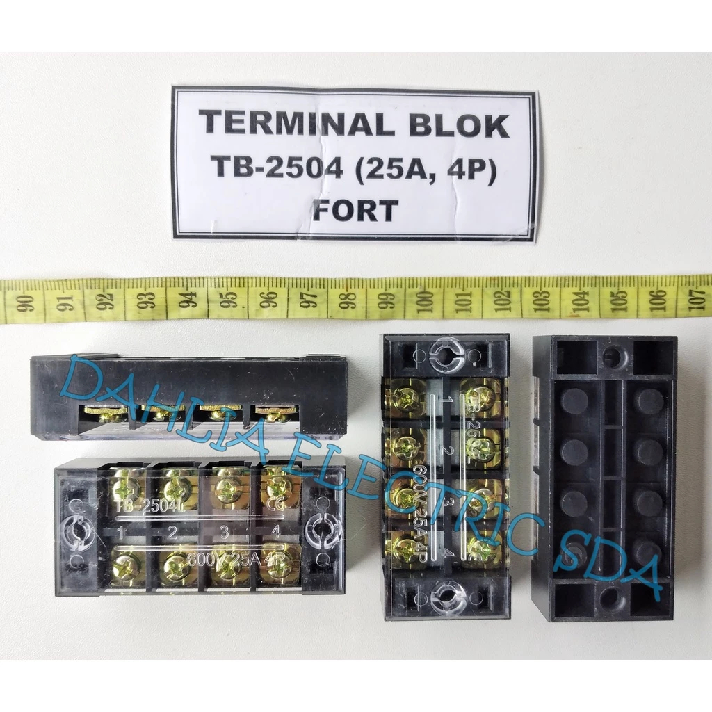Jual TERMINAL BLOK TB-2504 (25A,4P) FORT | Shopee Indonesia