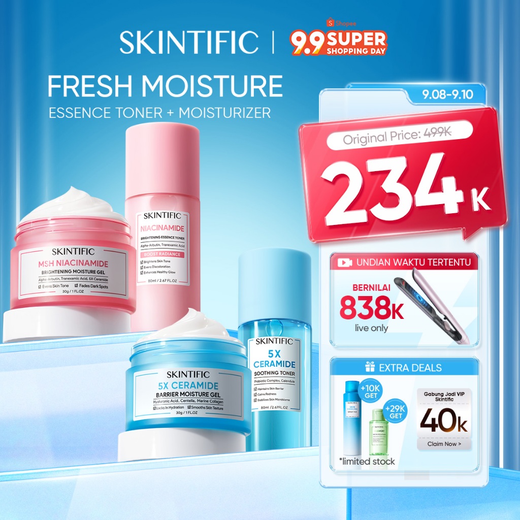 Jual SKINTIFIC - 2PCS Toner+Moisturizer Set | 377 Dark Spot Niacinamide ...