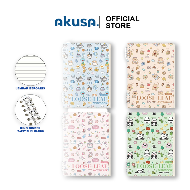 Jual AKUSA Binder Note A5/B5 Buku Catatan Buku Tulis Study Journal ...