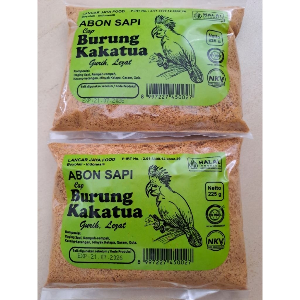 Jual Cap Burung Kakatua Abon Sapi 225g | Shopee Indonesia