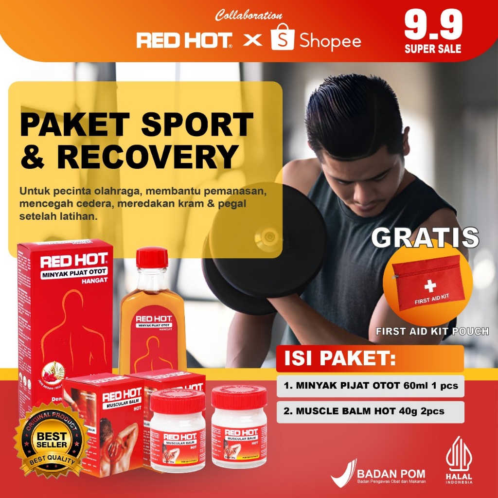 Jual RED HOT Paket Sport & Recovery Pack - | Shopee Indonesia
