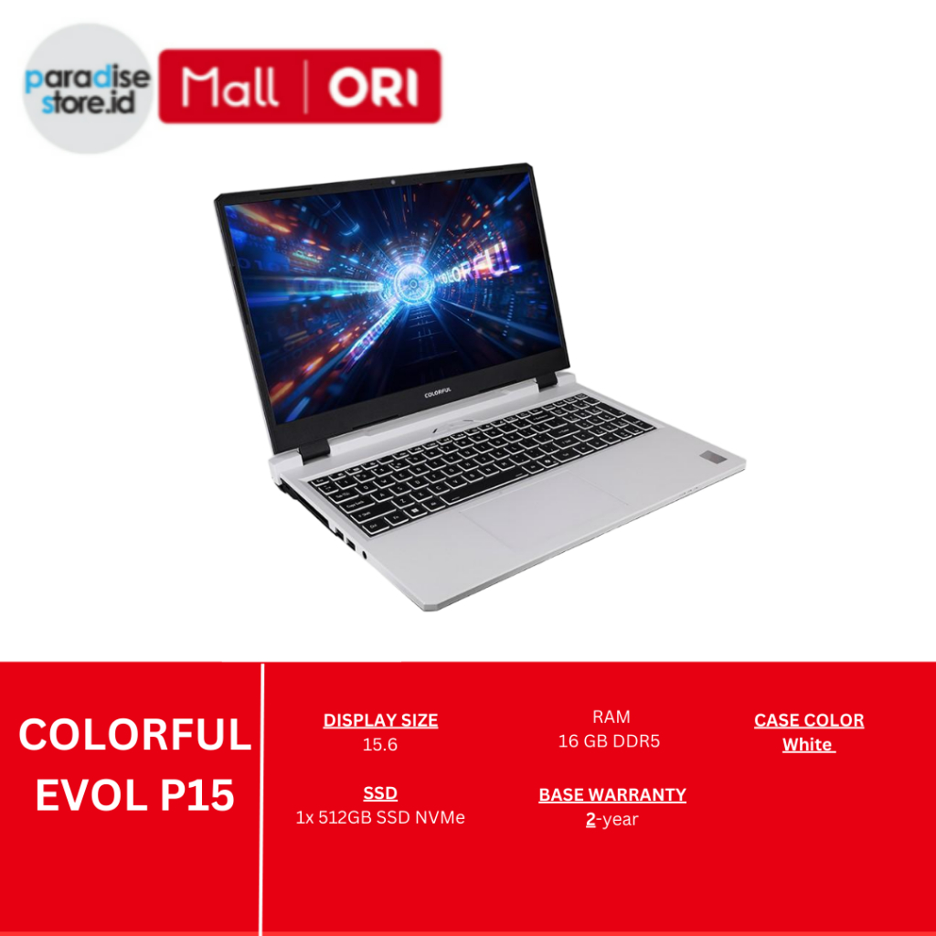 Jual Laptop Colorful Evol P15 i5-13420H RTX5050 512GB 16GB 15.6" FHD ...
