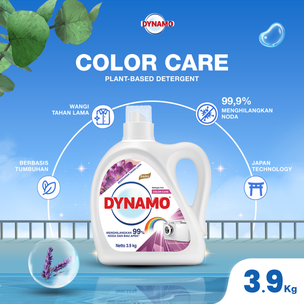 Jual DYNAMO Detergen Cair - Color Care - 3,9kg Bottle | Shopee Indonesia