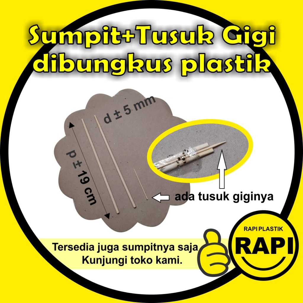 Jual Sumpit Kayu Bambu dan Tusuk Gigi Steril Dibungkus Plastik Sekali ...