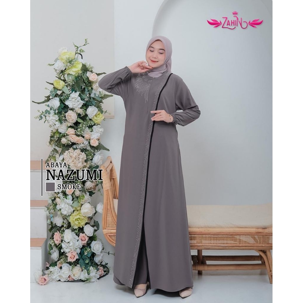 Jual NAZUMI AQILA HAWWA ABAYA ZAHIN ANTI UV APLIKASI SWAROSKY CANTIK ...