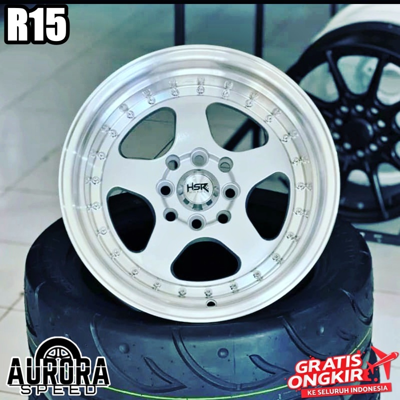 Jual Velg racing celong ring 15 lebar 8/9 HSR BURN R15 untuk mobil ...