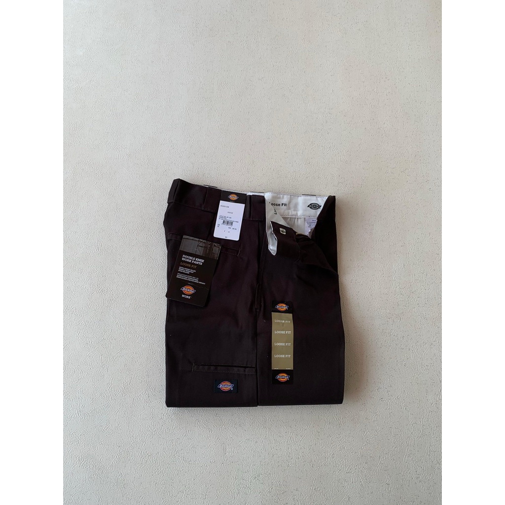Jual DICKIES - 85283 LOOSE FIT DOUBLE KNEE PANTS DARK BROWN | Shopee Indonesia