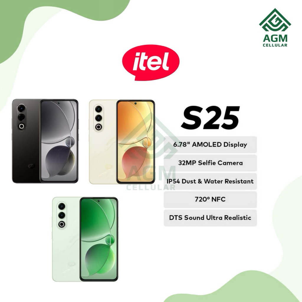 Jual HANDPHONE ITEL S25 RAM 8GB/128GB (Bromo Black, Mambo Mint, Sahara ...