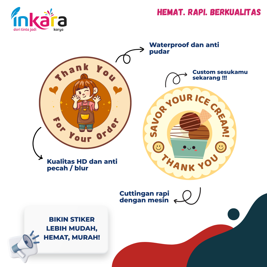 Jual INKARA PRINTING - Cetak Sticker Bulat Custom Vinyl/ Sticker ...