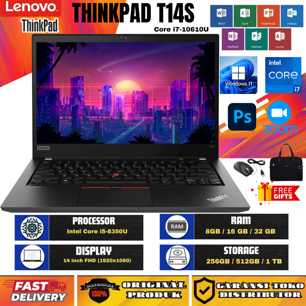 Jual Laptop LENOVO THINKPAD T14S i7 GEN 10 RAM 16GB/512SSD 14 INCH ...
