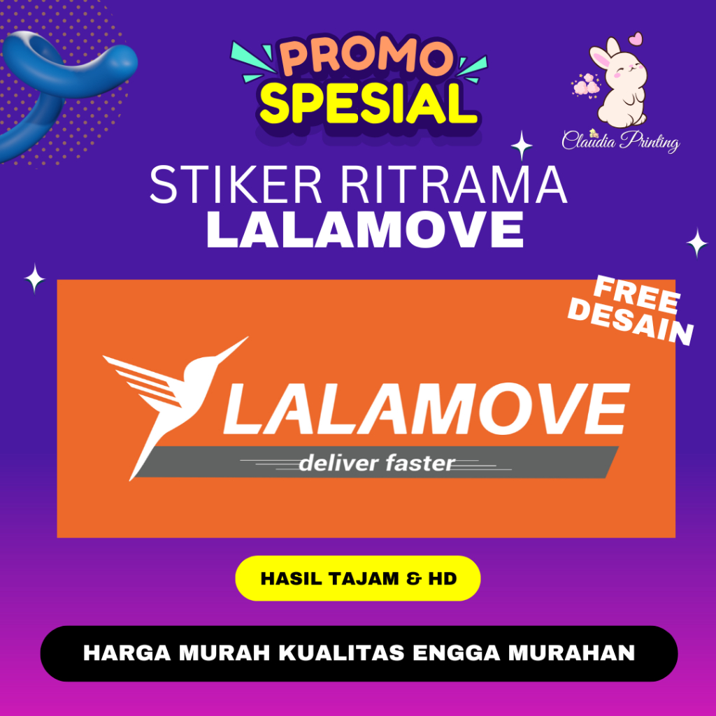 Jual Cetak Stiker Lalamove Mobil / Stiker Lalamove Deliver Faster ...