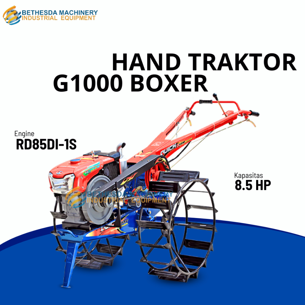 Jual Hand Traktor Quick G1000 BOXER Quick 8.5 HP / 8.5 pk Kubota RD85DI ...