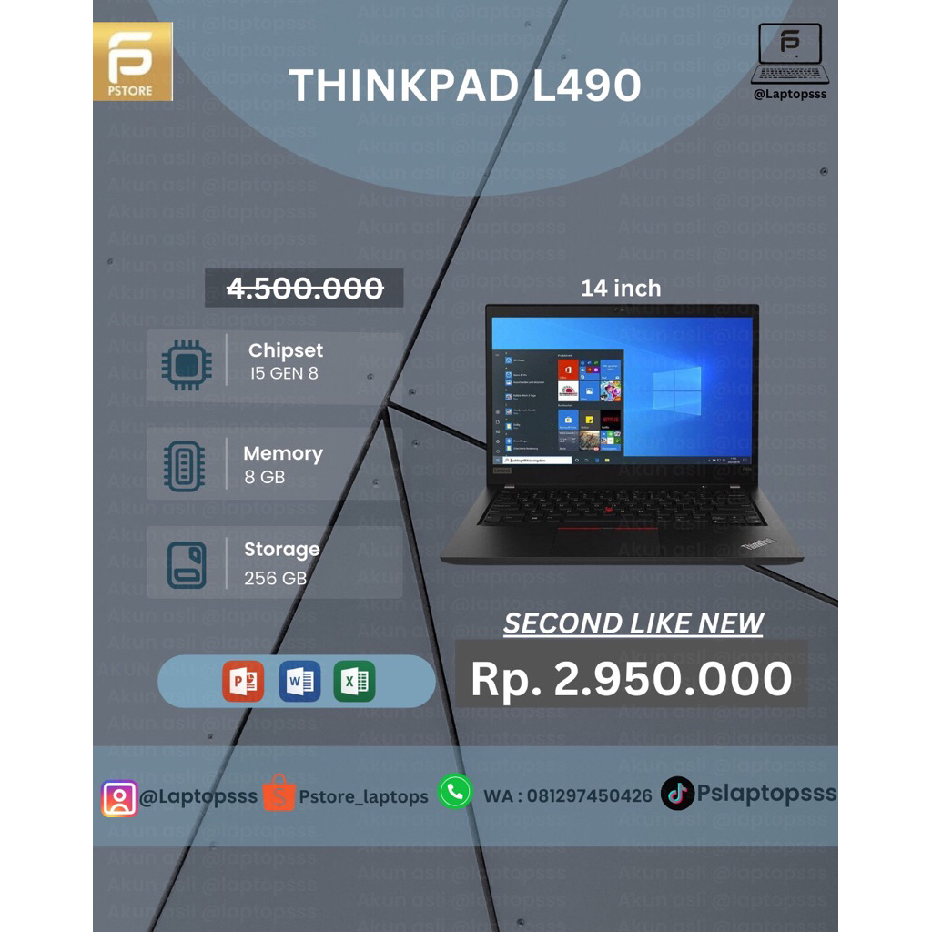 Jual LAPTOP L490 | Shopee Indonesia