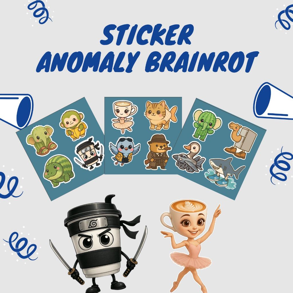 Jual Sticker Anomaly Brainrot Vynl Waterproof Anomali Balerina Capucina ...