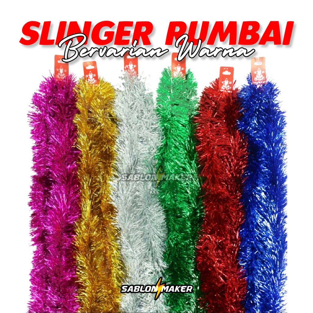 Jual Slinger Rumbai Party MURAH 2 Meter / Slinger Tinsel Hiasan Garland ...