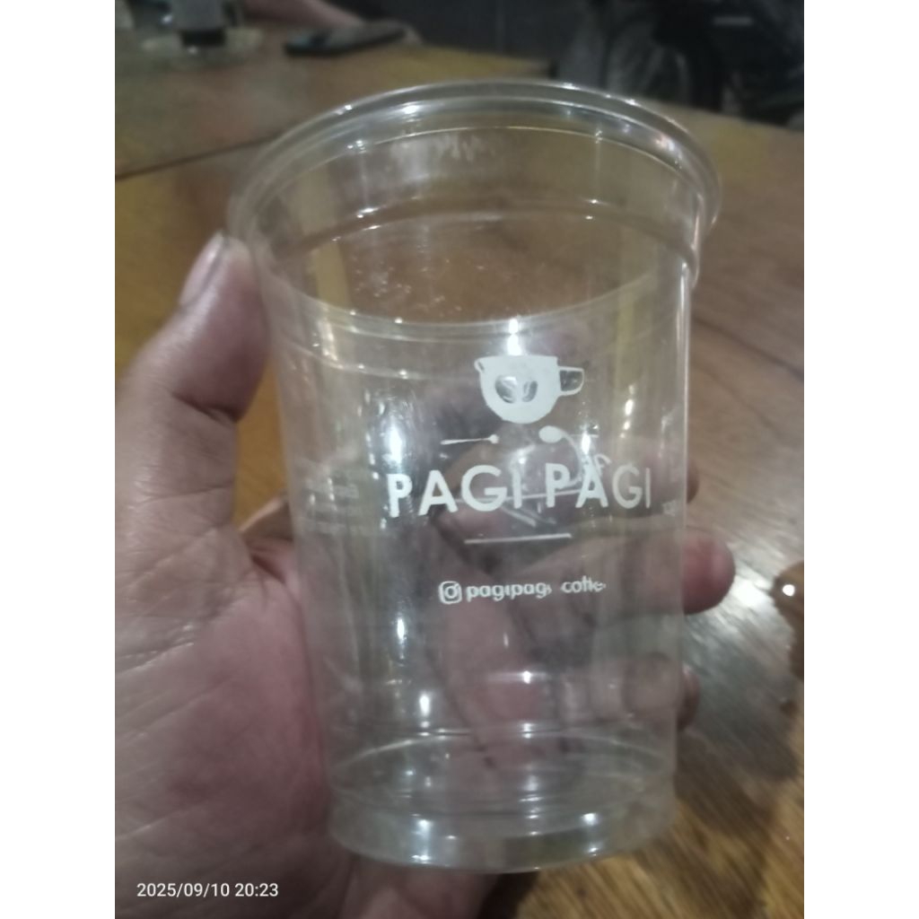 Jual SABLON CUP PET SATU WARNA 12 &14 DATAR TEBAL 12 GRAM INCLUDE LID ...
