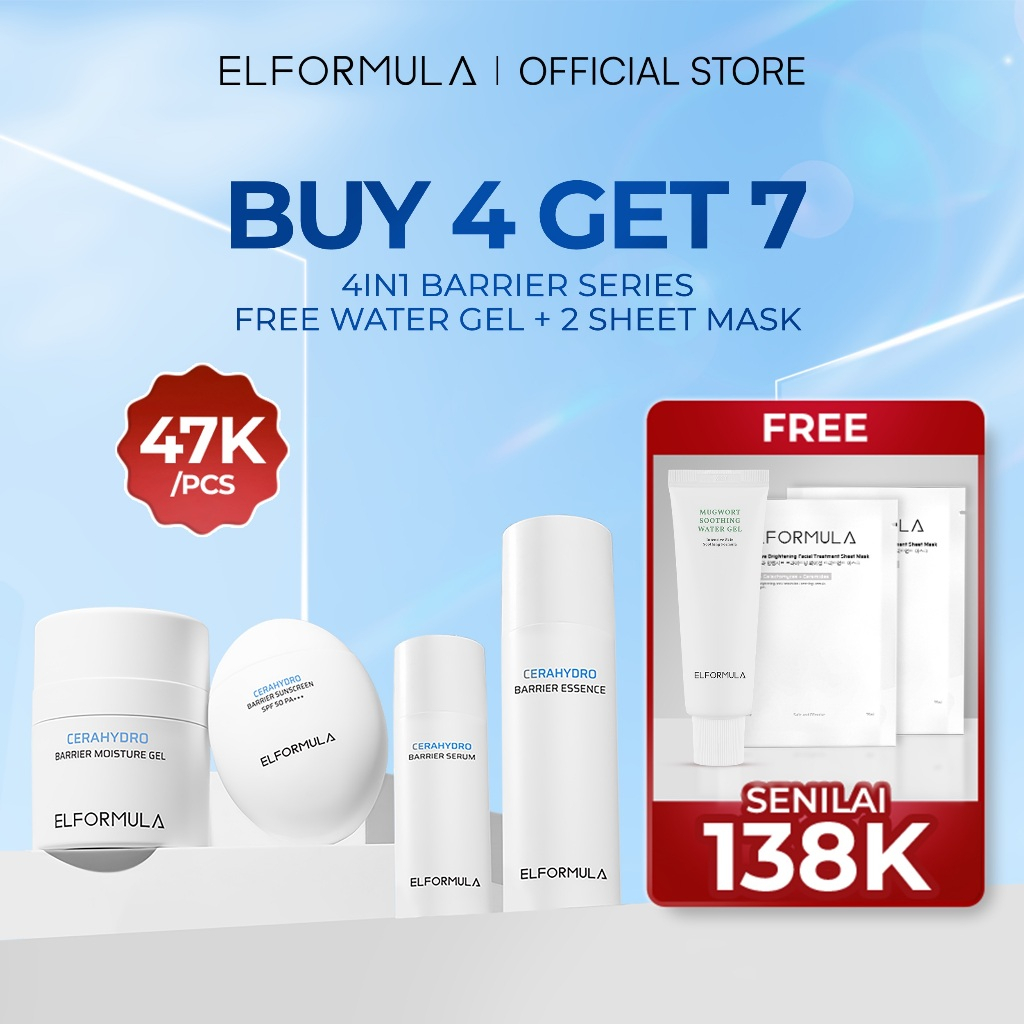 Jual [ FREE WATER GEL + 2 MASK ] ELFORMULA Exclusive Barrier Series ...