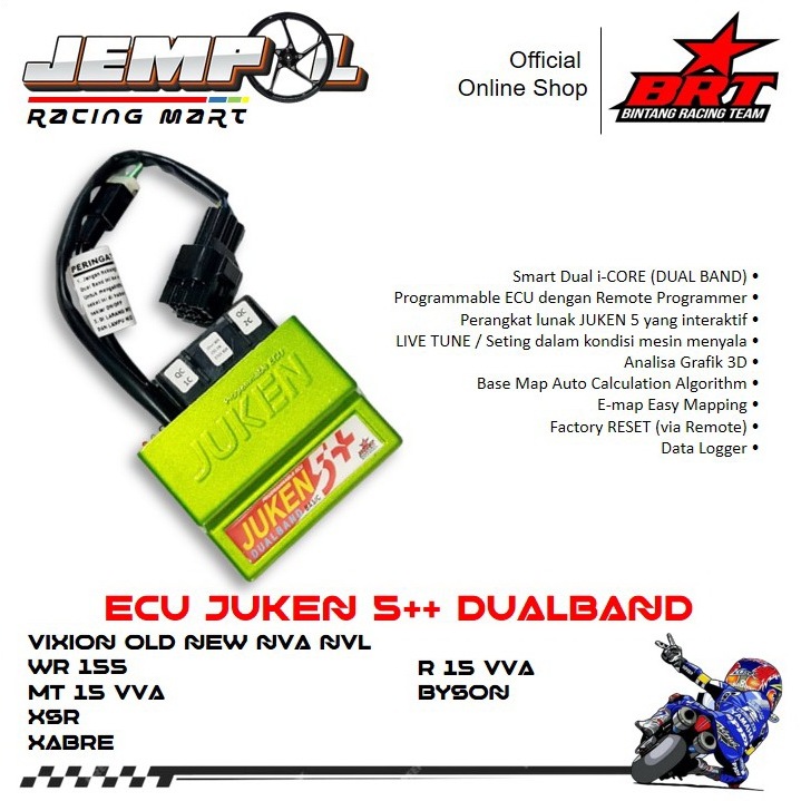 Jual BRT ECU Juken 5++ Dualband Vixion NVA NVL WR 155 Xabre XSR R15 VVA ...