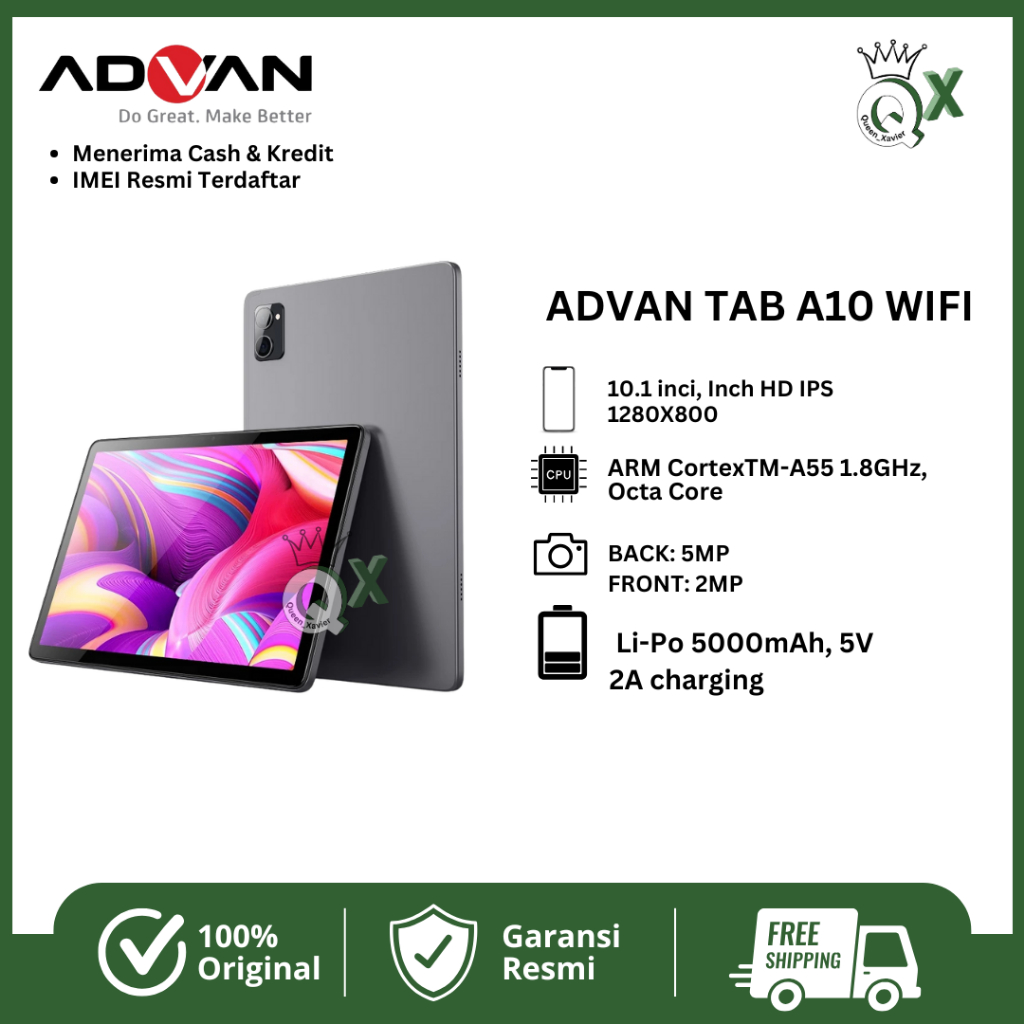 Jual ADVAN TAB A10 WIFI RAM 4/64GB GARANSI RESMI 12 BULAN | Shopee ...