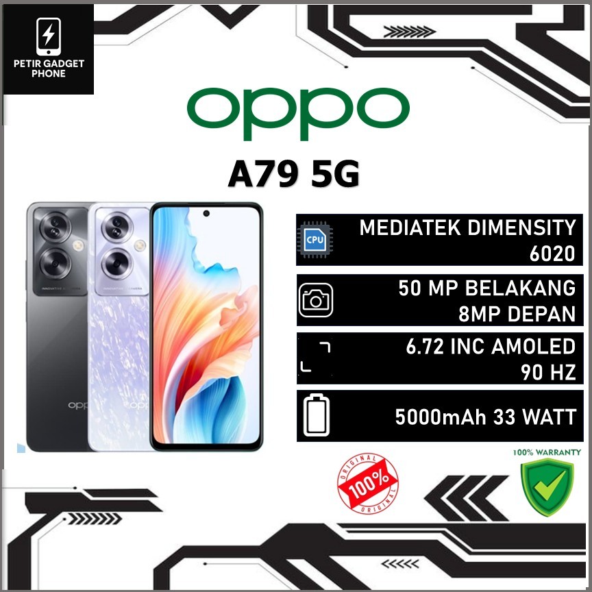 Jual OPPO A79 5G RAM 8GB ROM 256GB MEDIATEK DIMENSITY 6020 50 MP NFC ...
