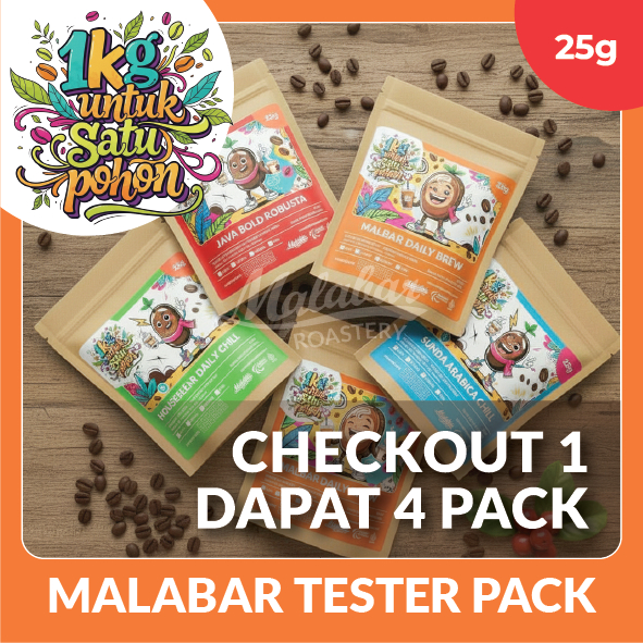 Jual Kopi MALABAR TESTER PACK (25 gr x 4 pack = 100 gr) Special Home ...
