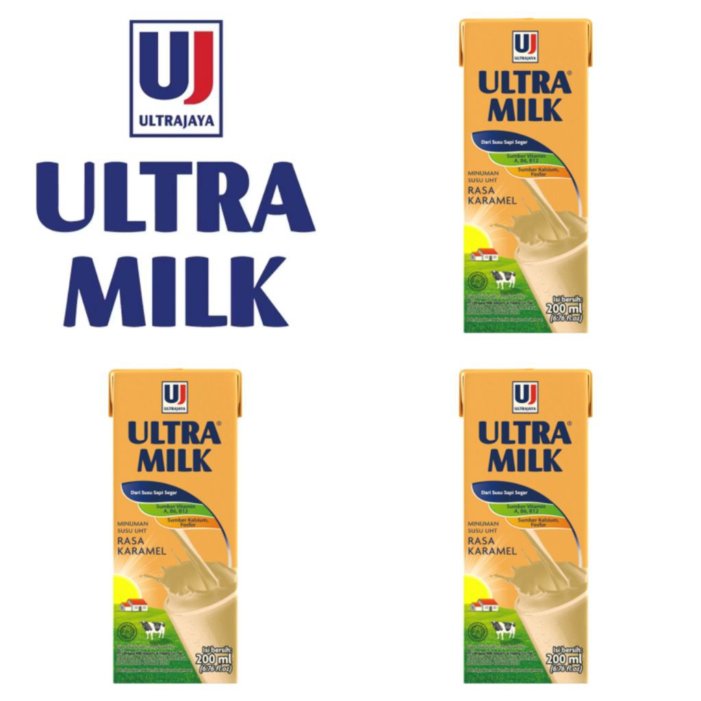 Jual Ultra Milk Minuman Susu UHT Rasa Karamel Kotak 200 Ml | Shopee ...