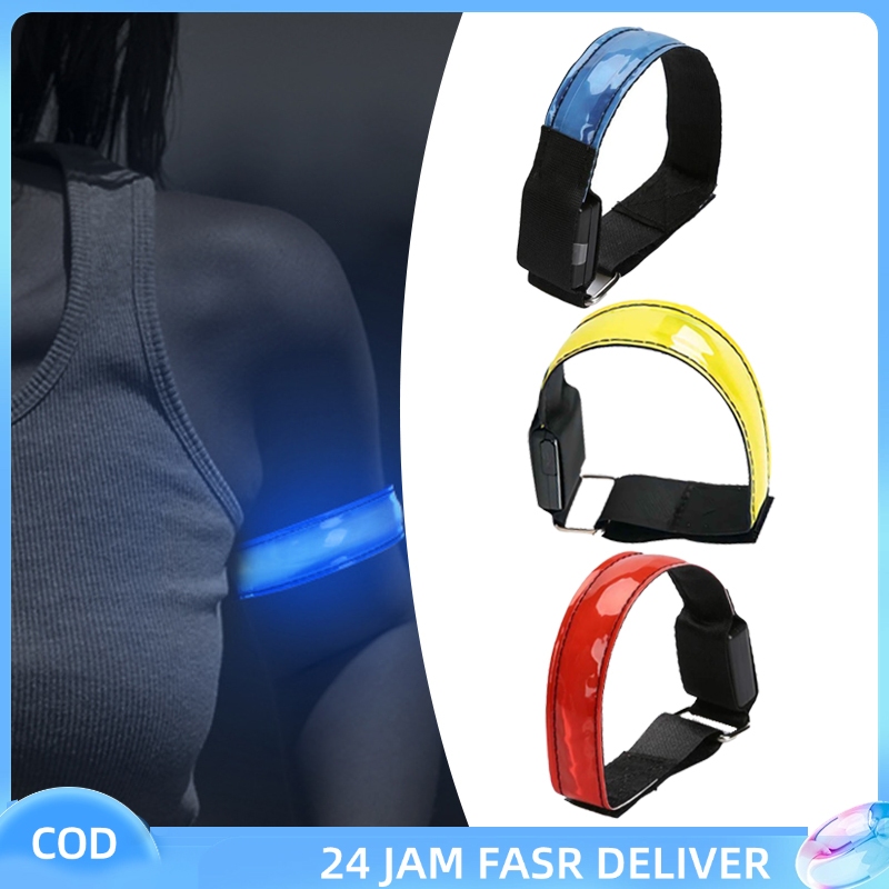 Jual Sport Armband LED Gelang Lengan Lampu Running Safety Belt Light ...